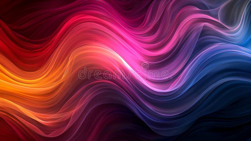 Colorful Swirling Lines Create Abstract 3d Vibrant Background Design Generative Ai Stock Image