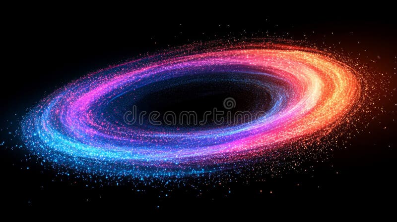 Colorful Swirling Nebula Cosmic Dust and Stars Stock Illustration ...