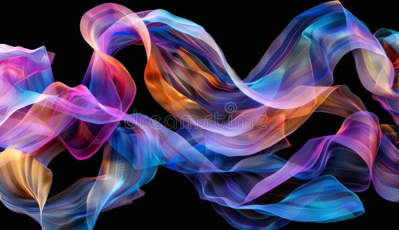Colorful, Swirling Ribbons of Abstract Design Create a Mesmerizing ...