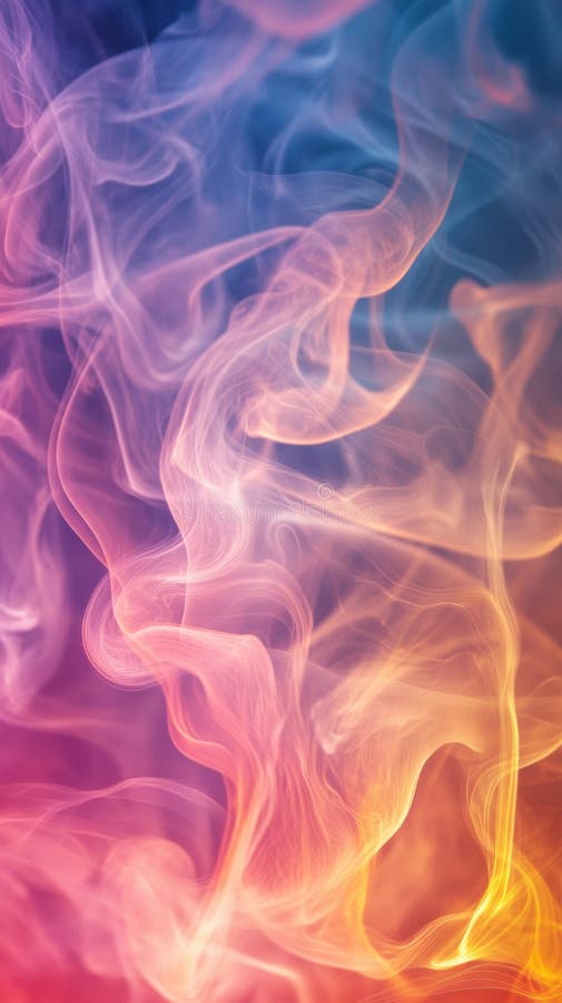 Colorful Swirling Smoke on Gradient Background Stock Photo - Image of ...