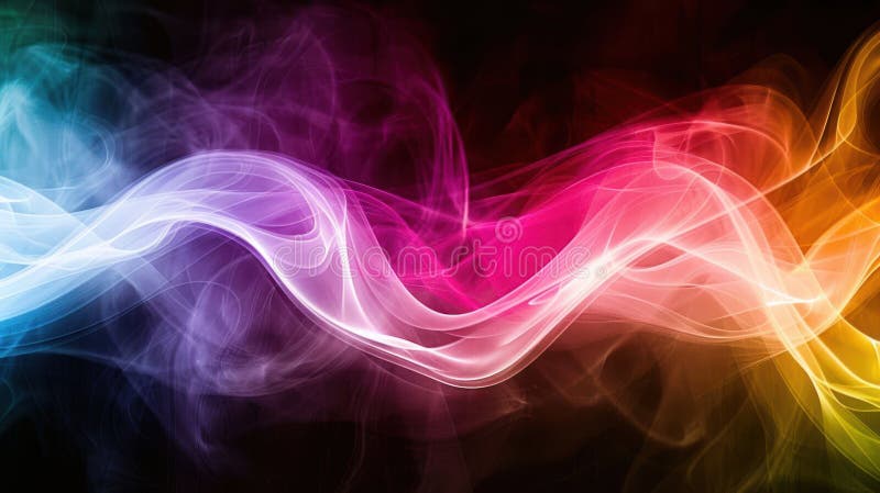 Colorful, Swirling Smoke Patterns Create an Abstract, Vibrant ...
