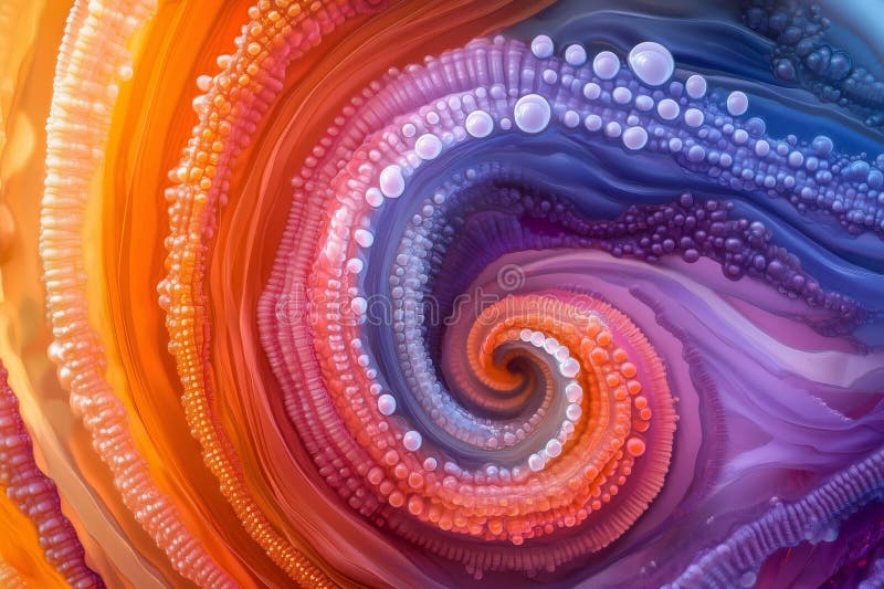Colorful Swirling Spiral Creating a Stunning Visual Effect Stock ...