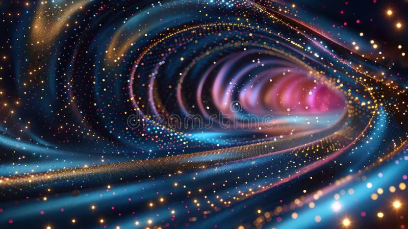 A Colorful, Swirling Tunnel of Light and Particles, Evoking a Sense of ...