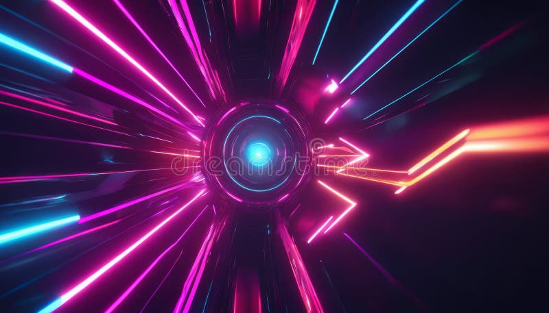 A Colorful, Swirling Vortex of Light Stock Illustration - Illustration ...