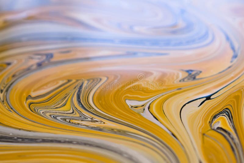 Colorful Swirls of Ochre Paint. Abstract Background Stock Image - Image ...
