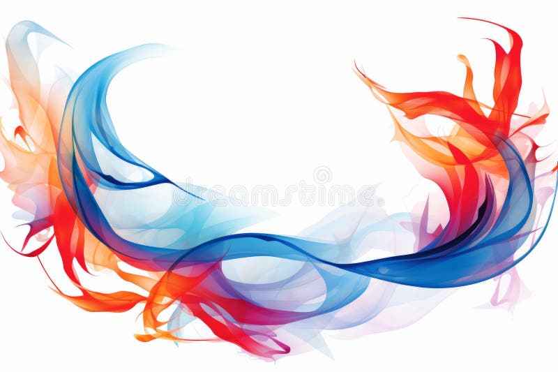 Colorful Swirls on a White Background Stock Illustration - Illustration ...