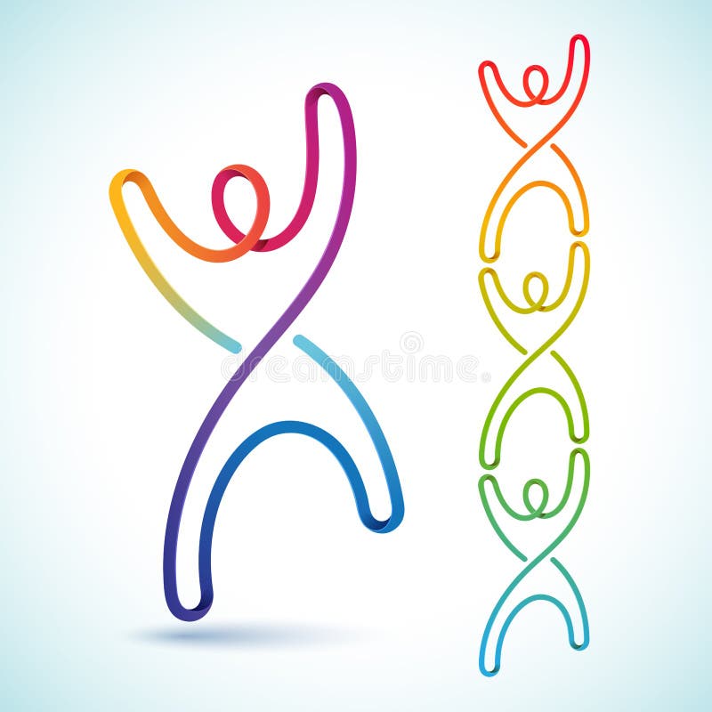 Colorful Swirly Figures that Can Link Together Stock Vector ...
