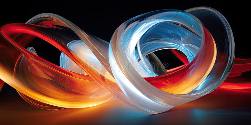 A colorful swirly light stock illustration. Illustration of generative ...