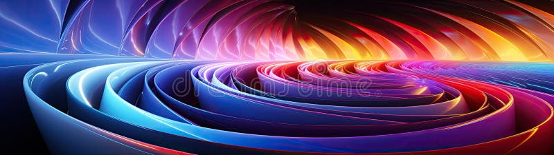 A Colorful Swirly Lines in a Tunnel Stock Illustration - Illustration ...
