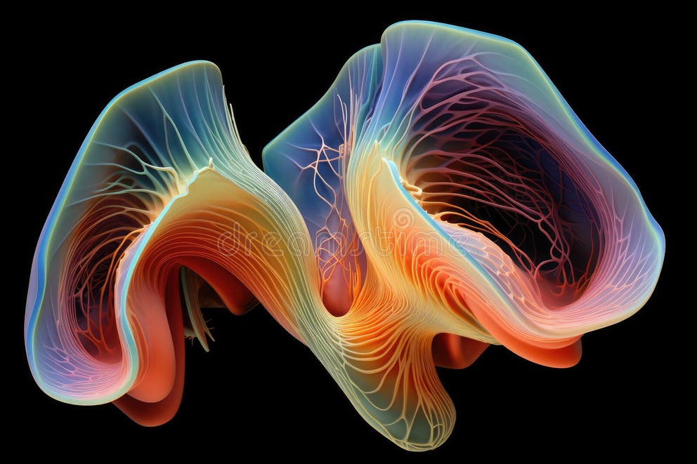 A Colorful Swirly Structure Stock Illustration - Illustration of ...