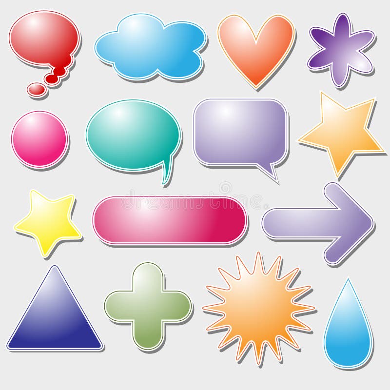 Colorful symbol collection stock illustration. Illustration of orange ...