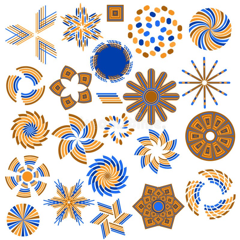 Colorful symbol collection stock illustration. Illustration of artistic ...