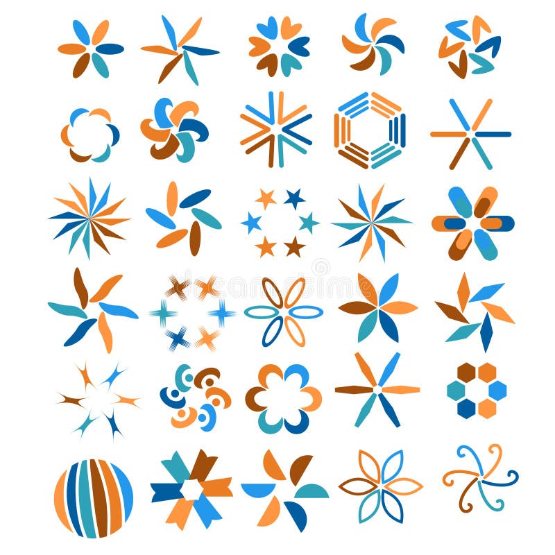 Colorful symbol collection stock vector. Illustration of abstract ...