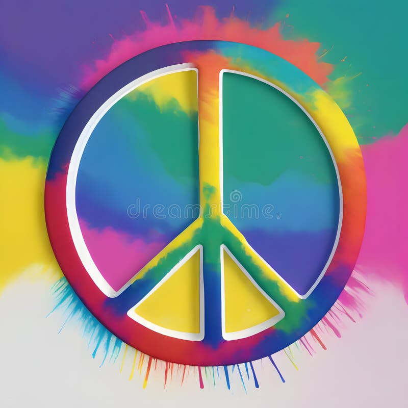 Colorful Symbol for Peace, AI-generatet Stock Illustration ...