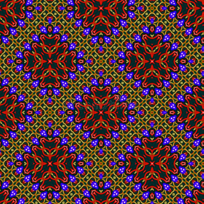 Colorful Symmetrical Repeating Patterns for Textiles, Ceramic Tiles ...