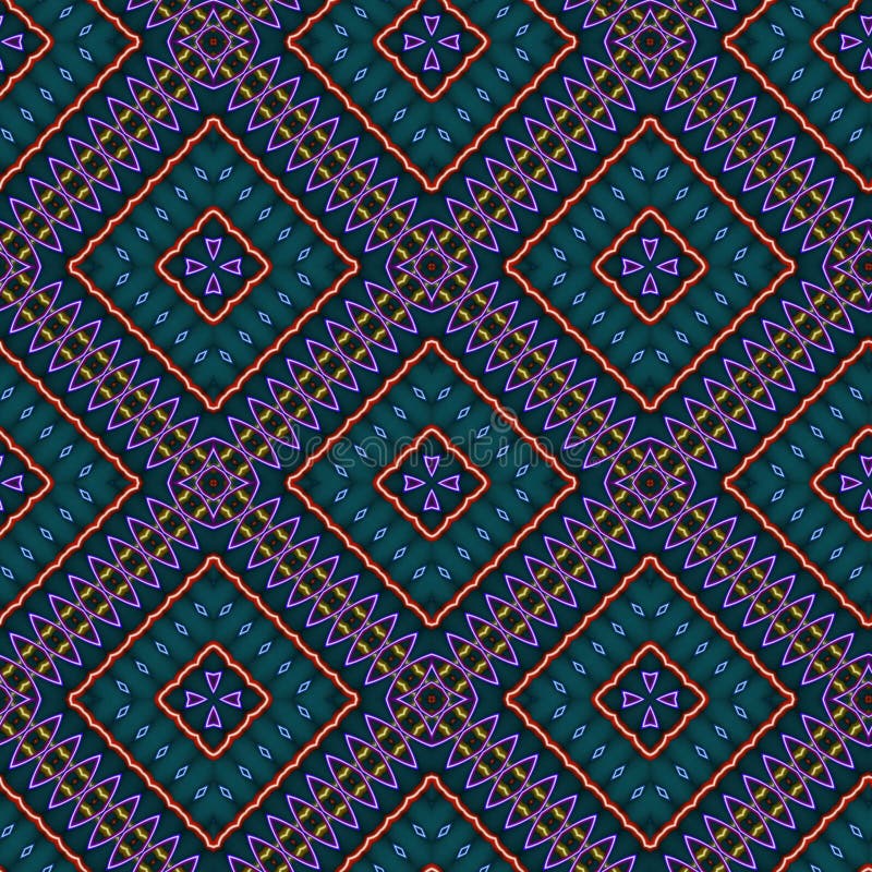 Colorful Symmetrical Repeating Patterns for Textiles, Ceramic Tiles ...