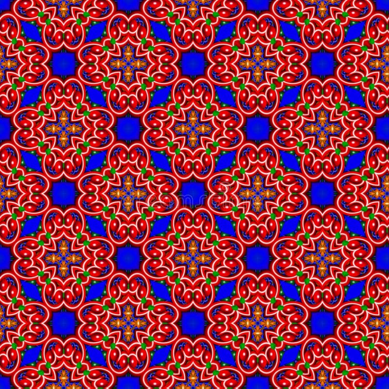 Colorful Symmetrical Repeating Patterns for Textiles, Ceramic Tiles ...