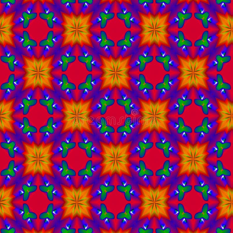 Colorful Symmetrical Repeating Patterns for Textiles, Ceramic Tiles ...