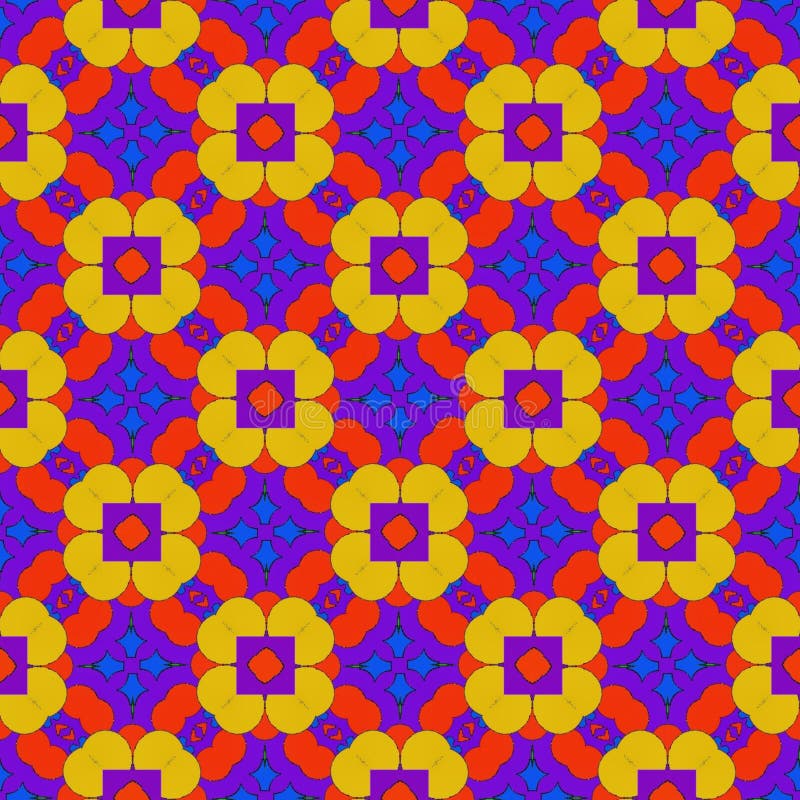 Colorful Symmetrical Repeating Patterns for Textiles, Ceramic Tiles ...