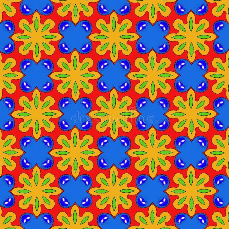 Colorful Symmetrical Repeating Patterns for Textiles, Ceramic Tiles ...