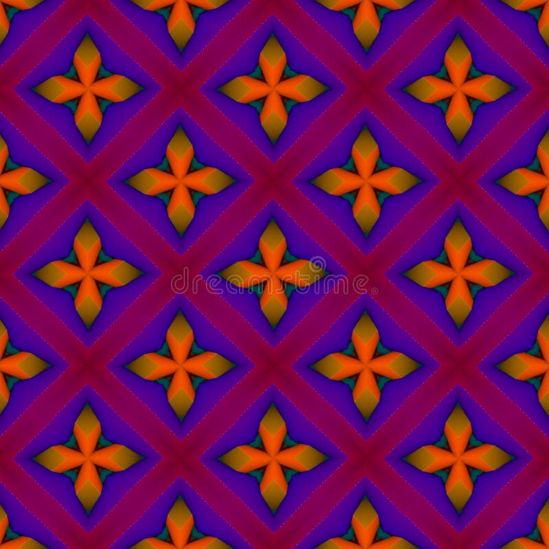 Colorful Symmetrical Repeating Patterns for Textiles, Ceramic Tiles ...