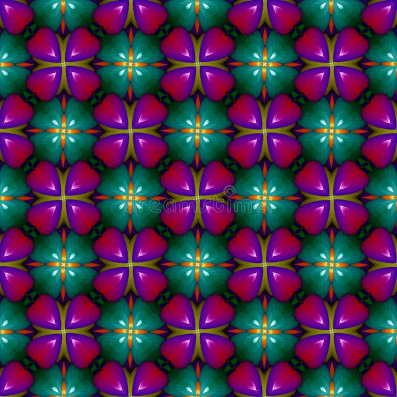 Colorful Symmetrical Repeating Patterns for Textiles, Ceramic Tiles ...