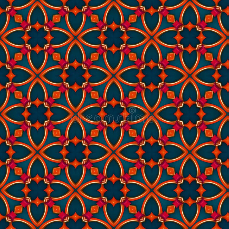 Colorful Symmetrical Repeating Patterns for Textiles, Ceramic Tiles ...