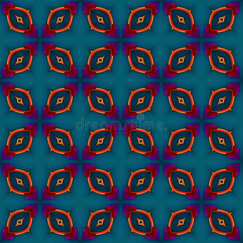 Colorful Symmetrical Repeating Patterns for Textiles, Ceramic Tiles ...