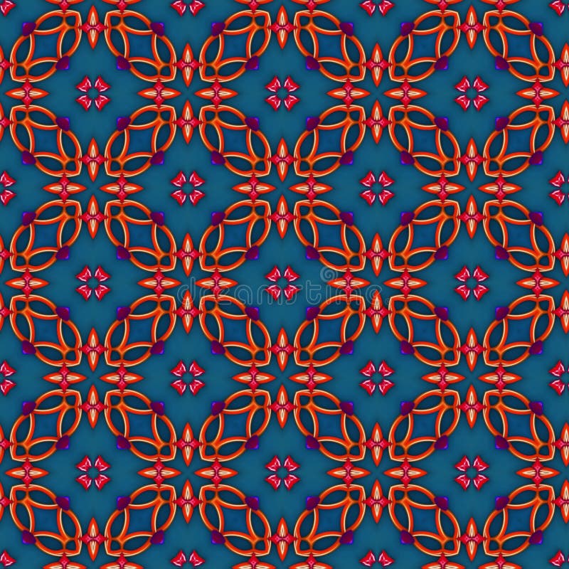 Colorful Symmetrical Repeating Patterns for Textiles, Ceramic Tiles ...