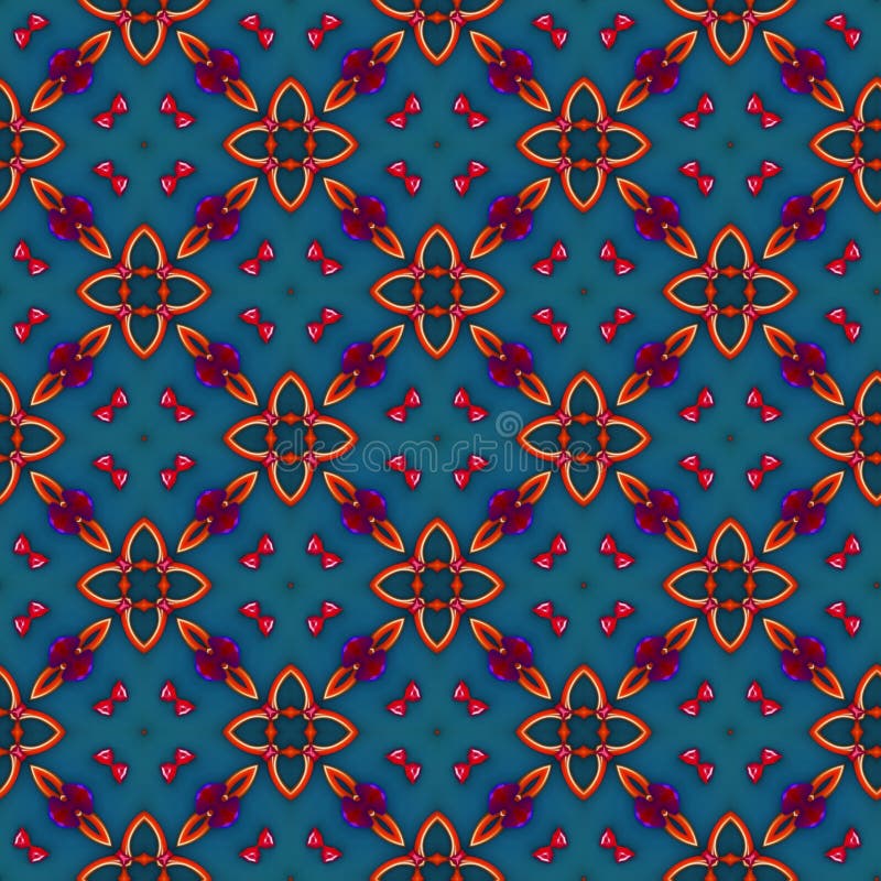 Colorful Symmetrical Repeating Patterns for Textiles, Ceramic Tiles ...