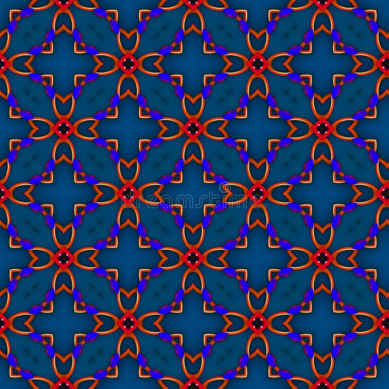 Colorful Symmetrical Repeating Patterns for Textiles, Ceramic Tiles ...