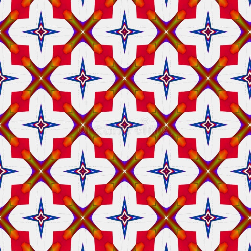 Colorful Symmetrical Repeating Patterns for Textiles, Ceramic Tiles ...