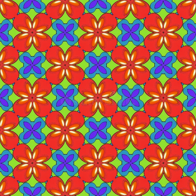 Colorful Symmetrical Repeating Patterns for Textiles, Ceramic Tiles ...