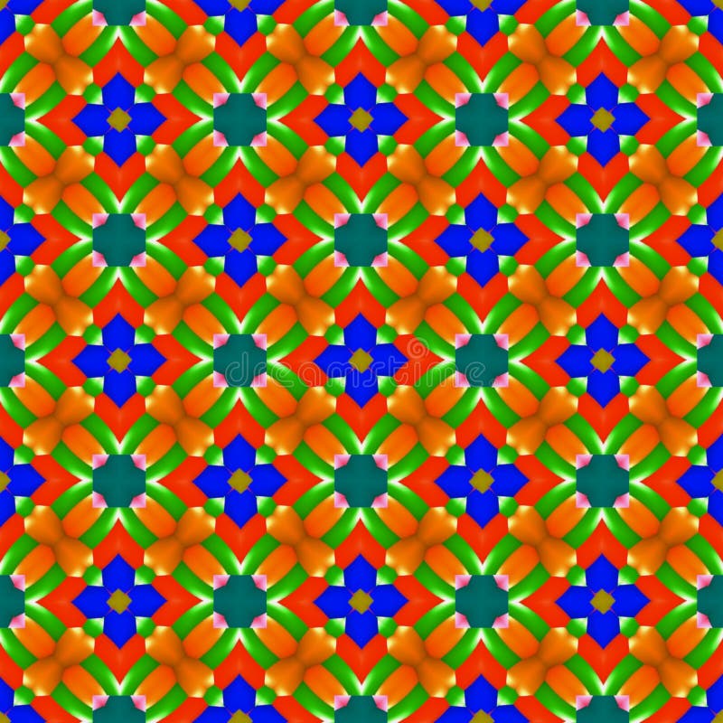 Colorful Symmetrical Repeating Patterns for Textiles, Ceramic Tiles ...