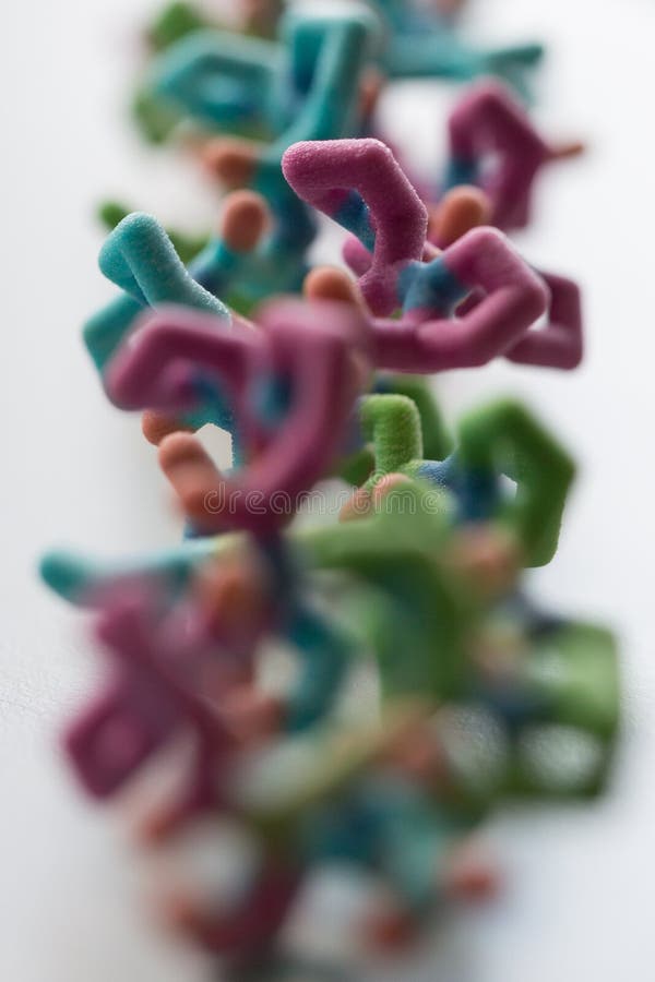 Colorful Synthetic Structure of a Molecule Stock Image - Image of ...
