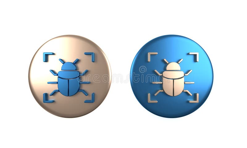 Colorful System Bug Concept Icon Isolated On White Background Code Bug Concept Bug In The