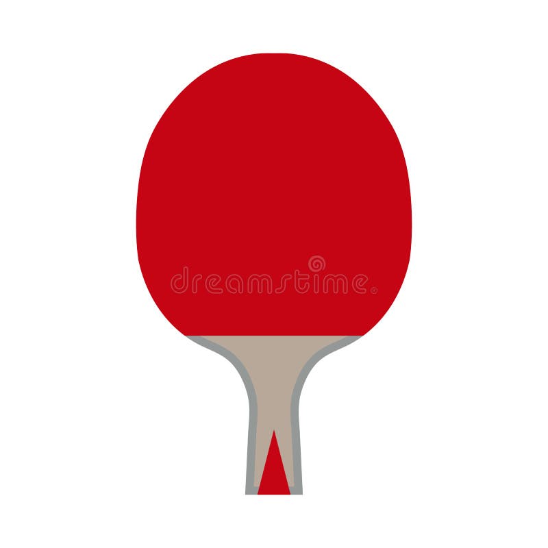 Colorful Table Tennis Bat Flat Style Vector Icon. Stock Vector ...