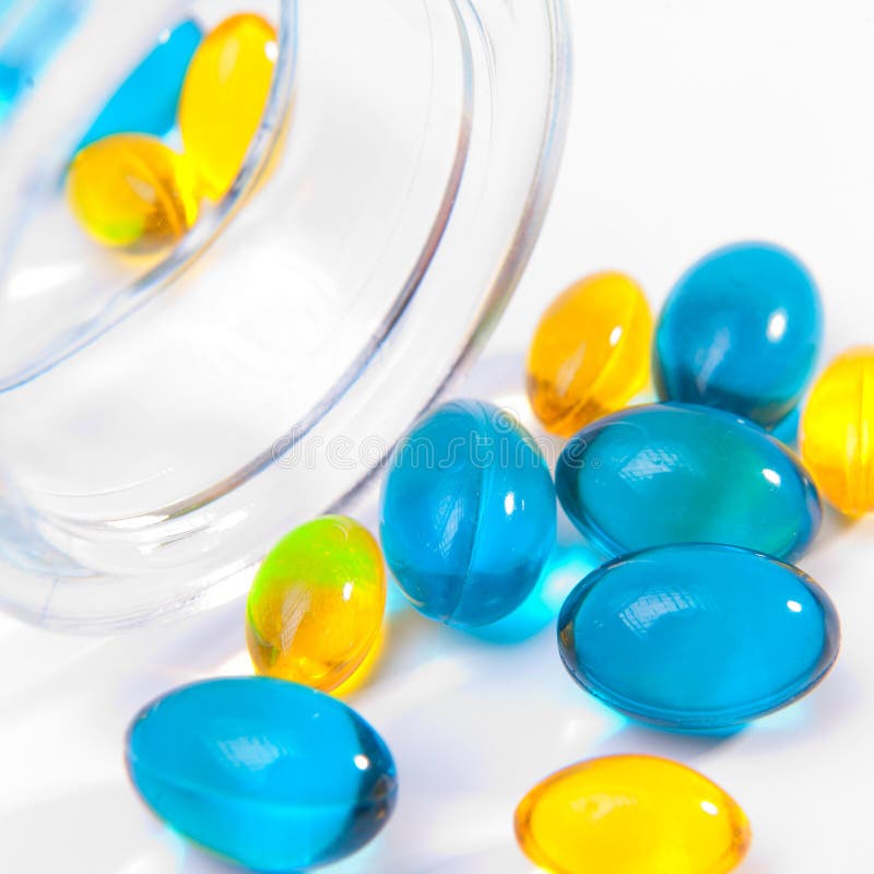 Colorful Tablets with Capsules Stock Image - Image of care, chemical ...