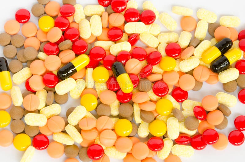 Colorful Tablets with Capsules Stock Photo - Image of pill, capsules ...