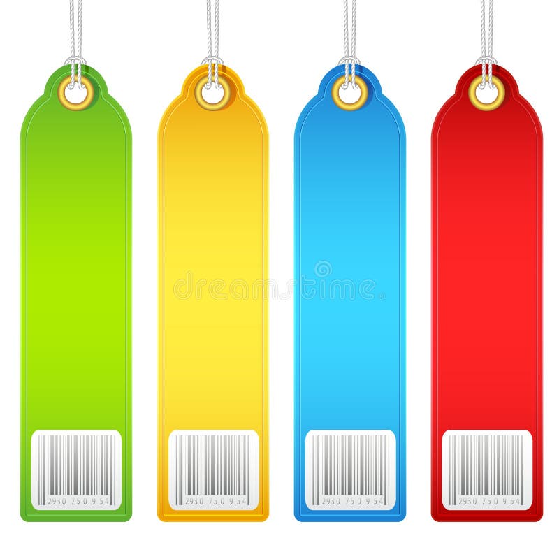 Four Blank Hang Tags stock illustration. Illustration of badges - 1327271