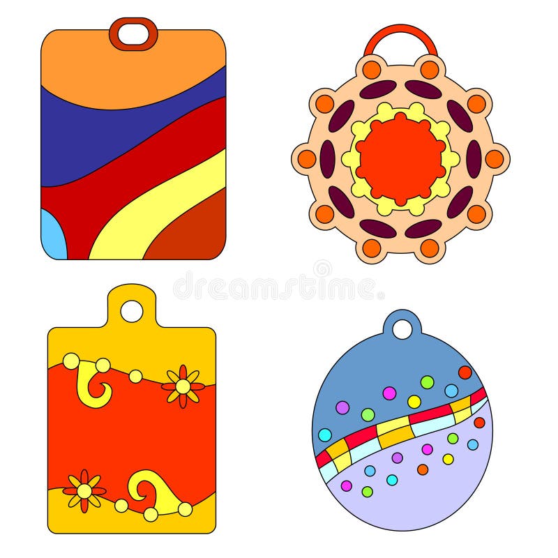 Colorful tag collection stock illustration. Illustration of label ...