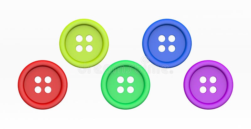 Colorful Tailor S Buttons Set Stock Illustration - Illustration of ...