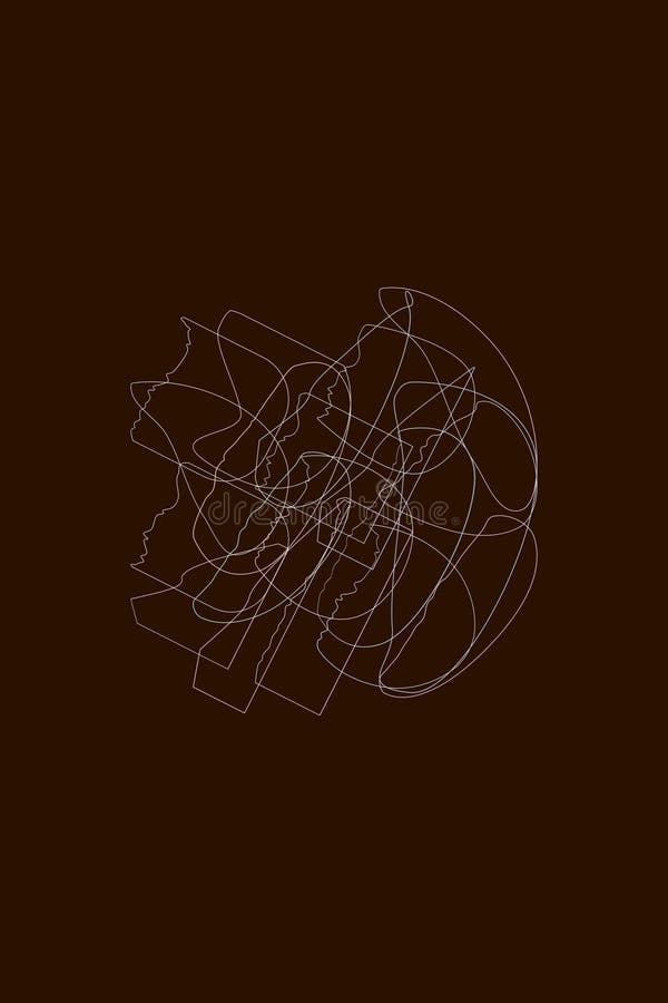 Colorful Tangled. Chaos Pattern. Scribble Sketch. Intricate Chaotic ...