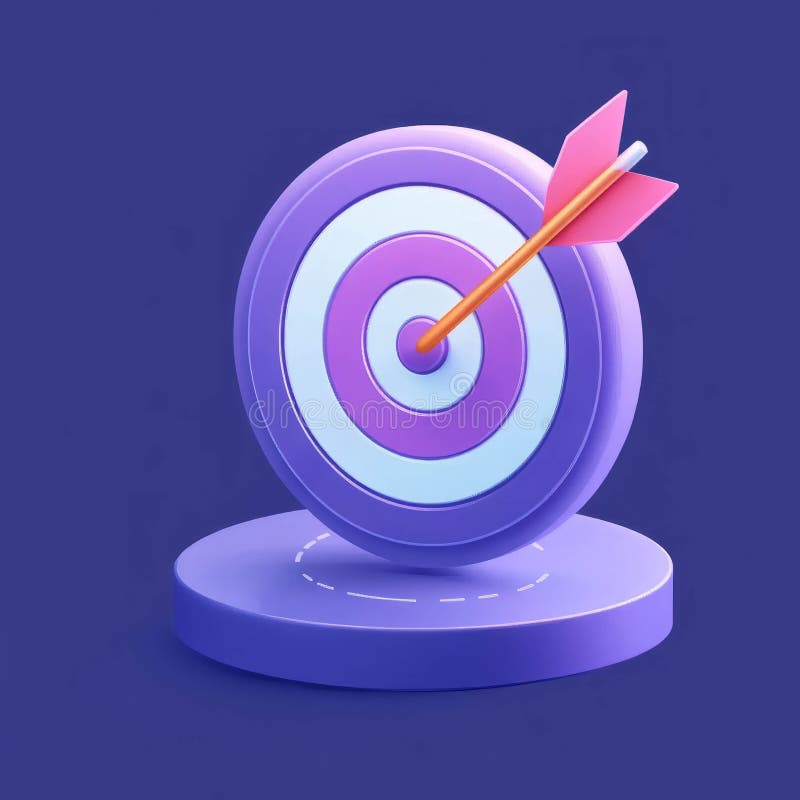 Colorful Target with an Arrow, Symbolizing Focus and Goal Achievement ...