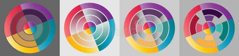 Colorful Target Circle Info Graphic Stock Vector - Illustration of ...