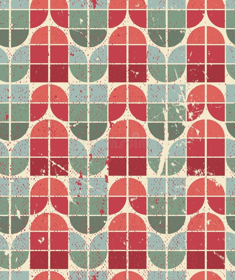 Colorful Tattered Geometric Seamless Pattern, Vector Decorative Stock ...