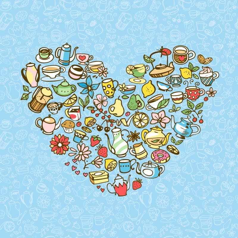 Colorful Tea Doodles Stock Illustrations – 380 Colorful Tea Doodles ...