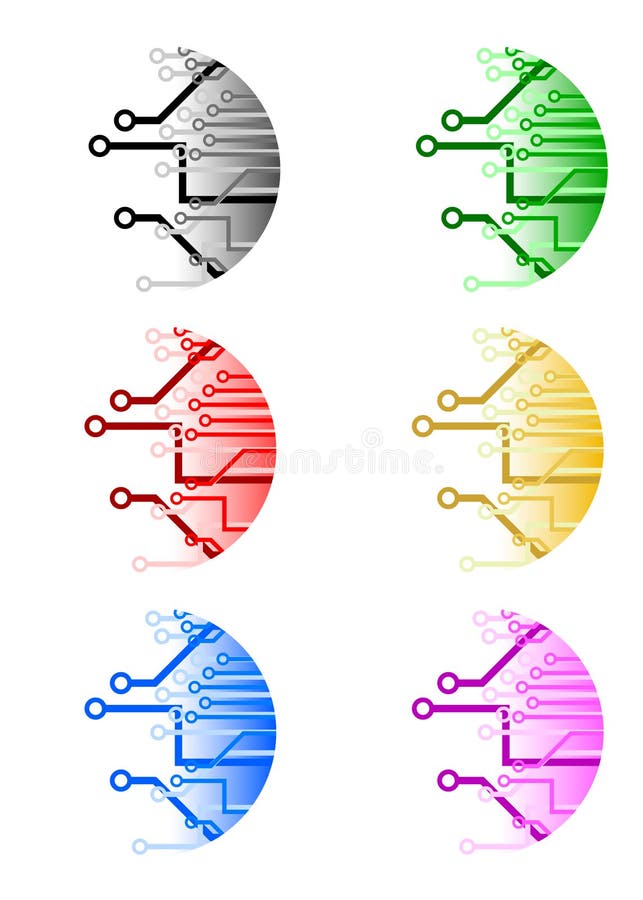 Colorful tech stock vector. Illustration of background - 19357652