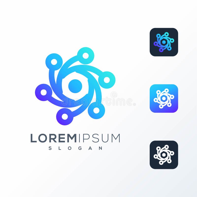 Colorful Tech Logo Design Ready To Use Stock Vector - Illustration of ...