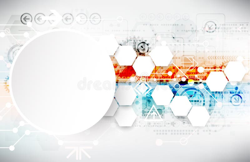 Colorful Techno Background Schematic. Stock Vector - Illustration of ...